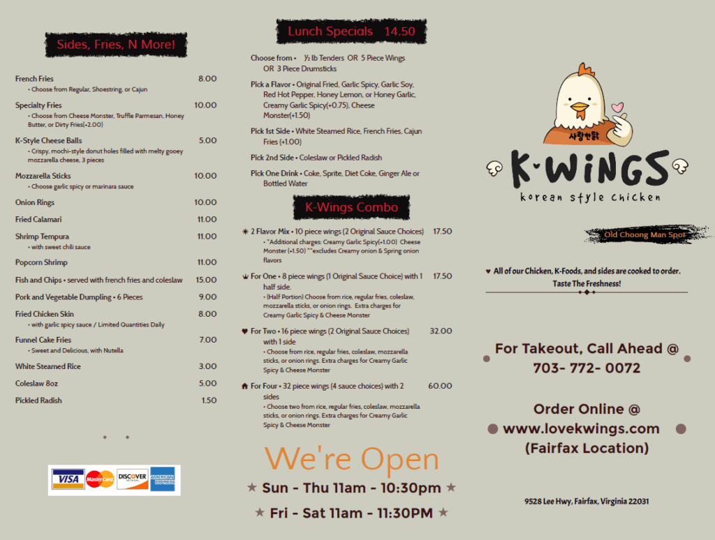 Home | K-Wings Korean Style Chicken